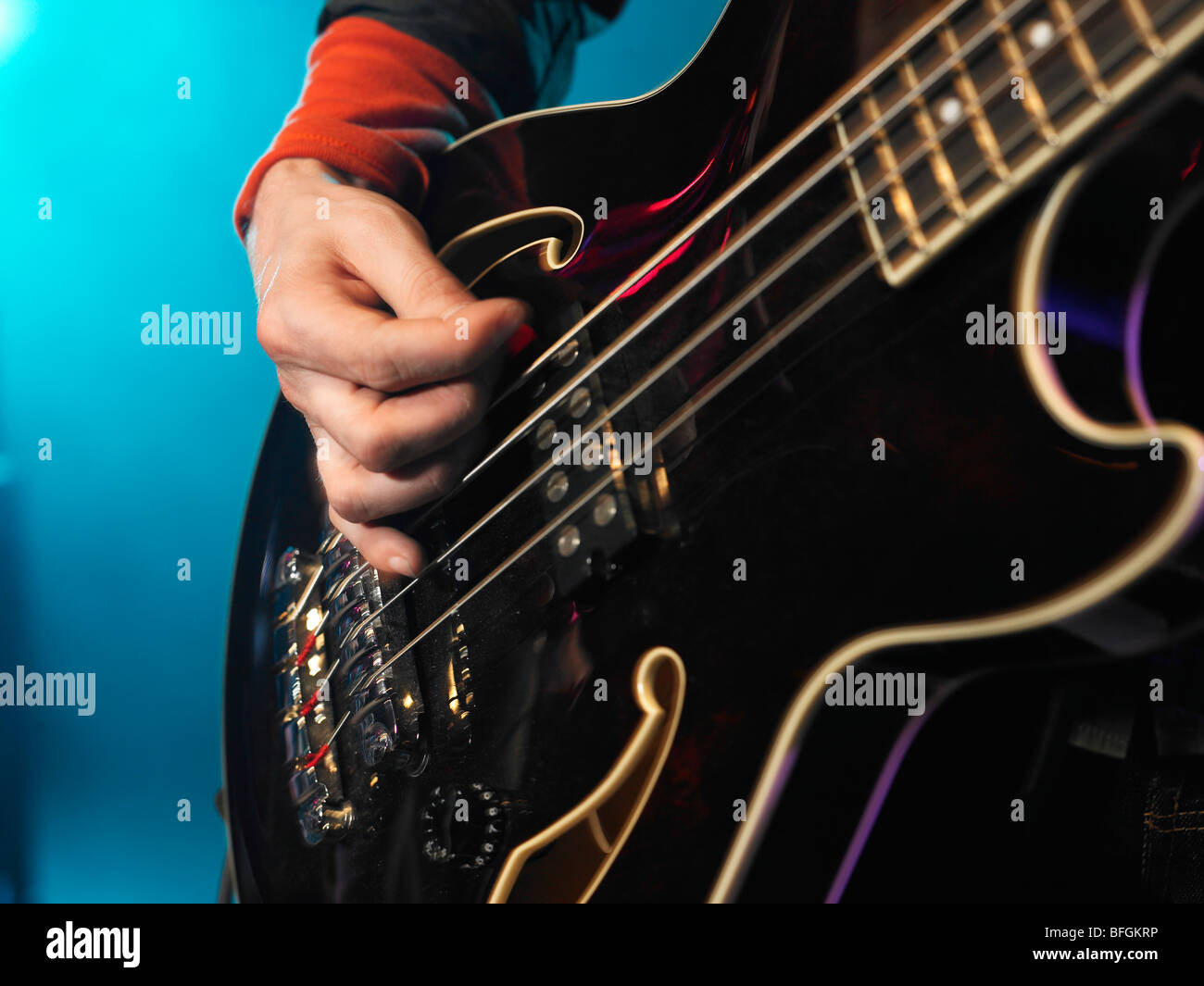 Bass Guitarist Performing Stock Photo - Alamy