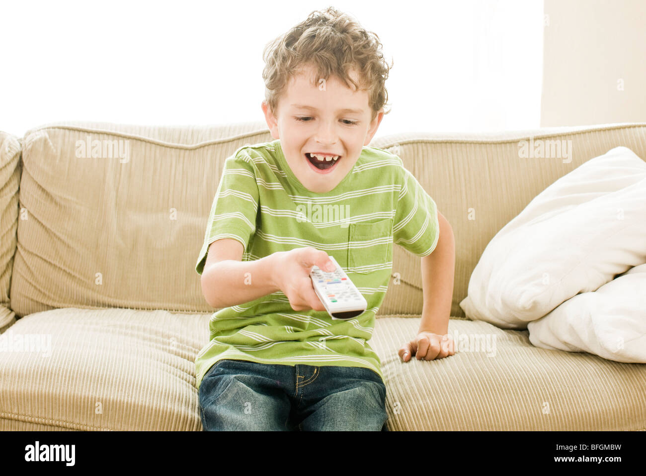 boy watching television Stock Photo - Alamy