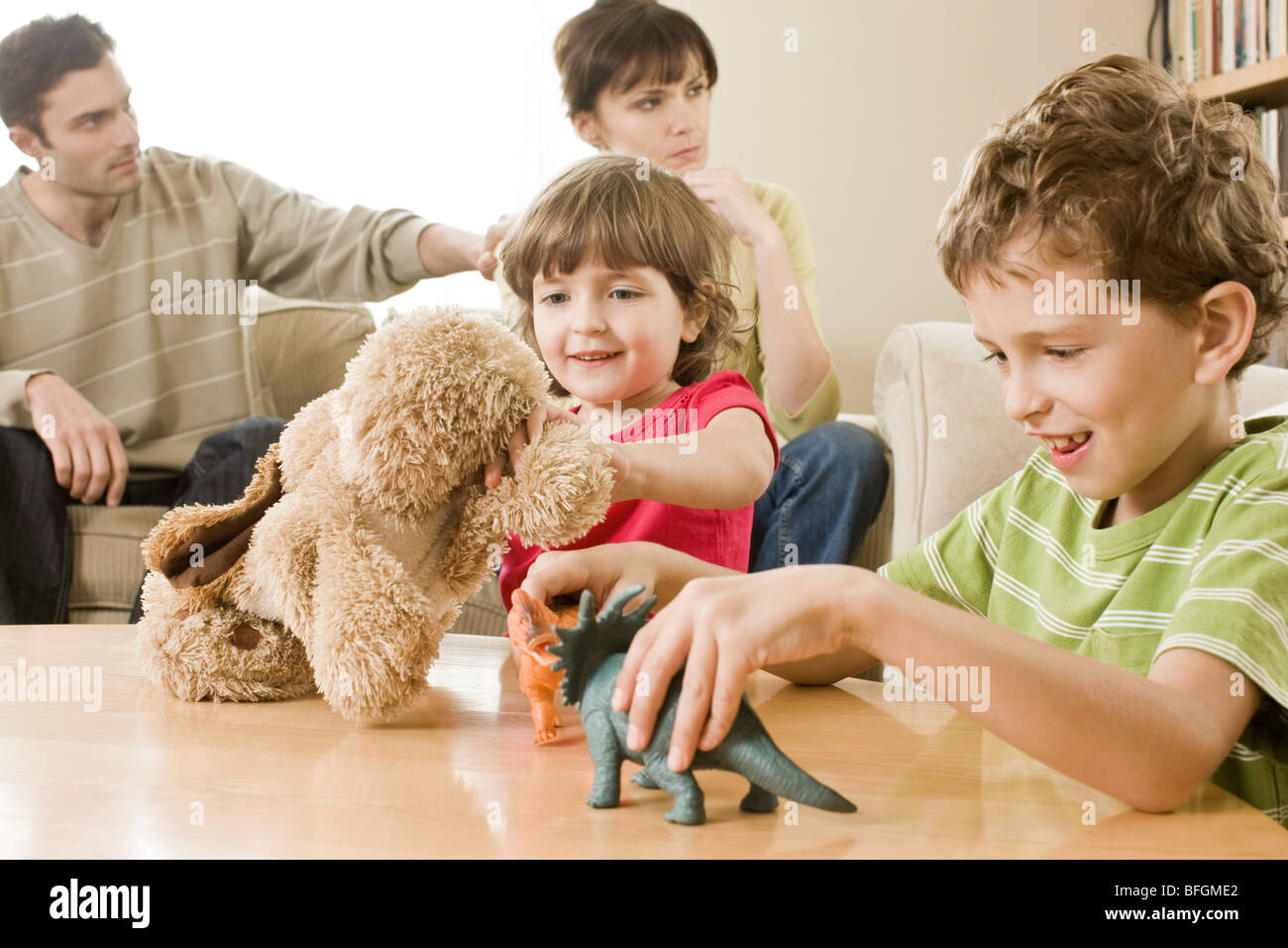 parents arguing in front of children Stock Photo - Alamy
