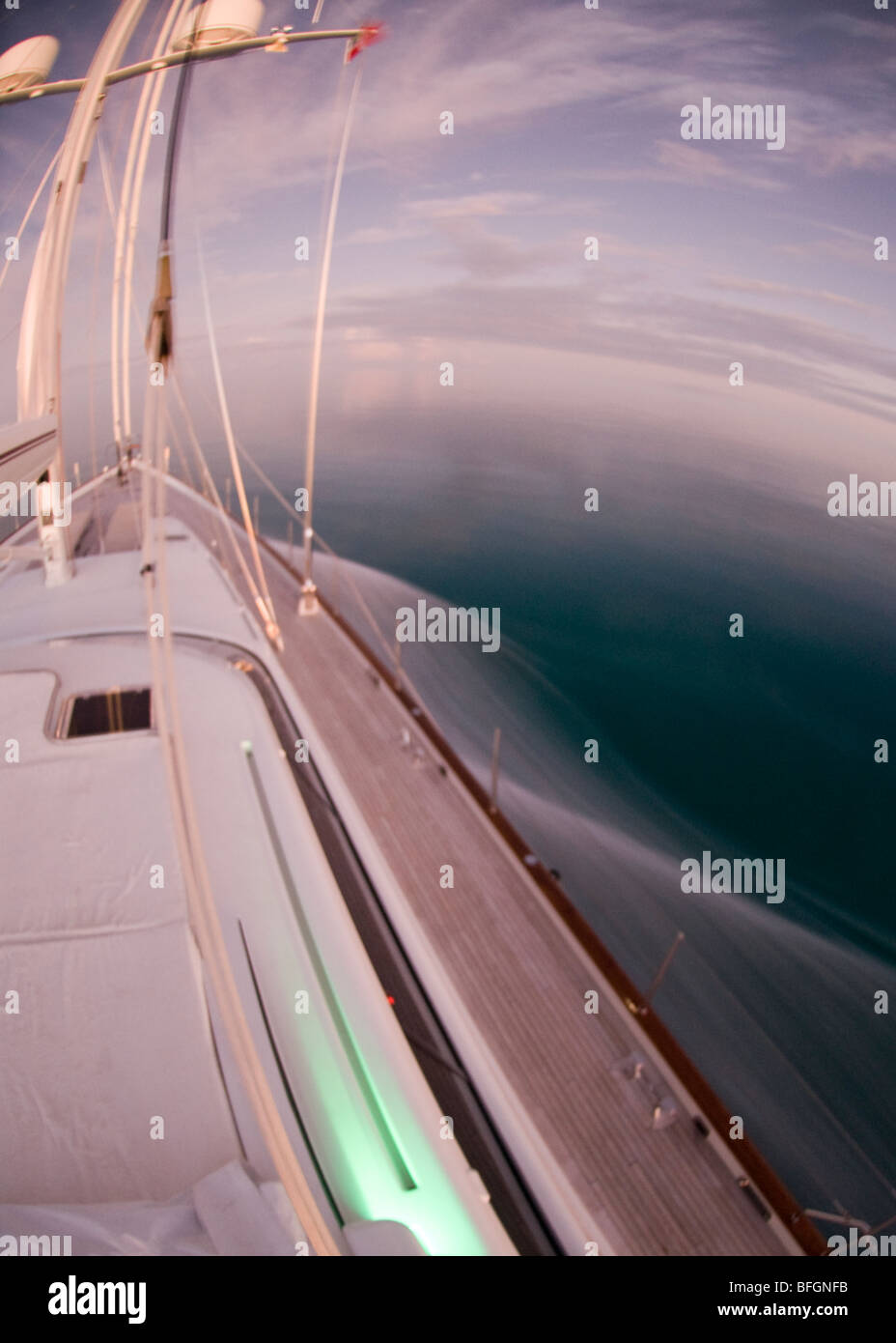 The Sailing Yacht Atlanta Motors Across the exumas Bank in the Bahamas ...