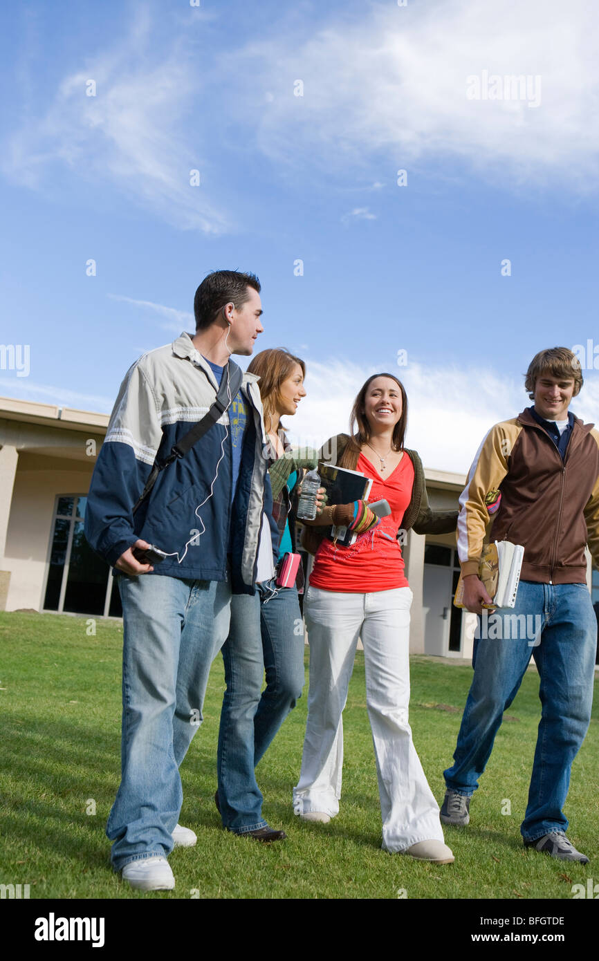 University students walking, outdoors Stock Photo - Alamy