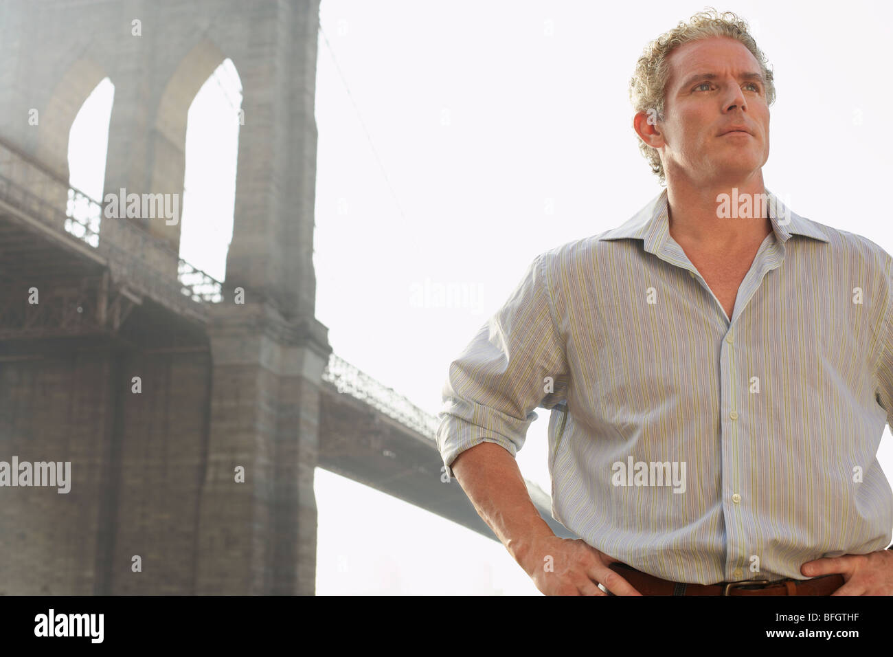 Middle aged man on bridge hi-res stock photography and images - Alamy