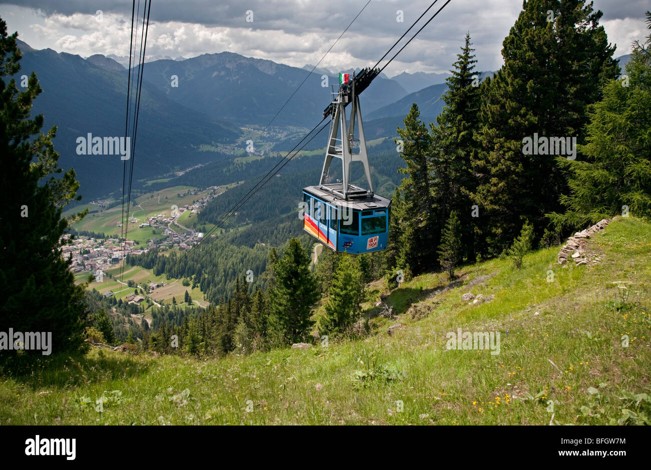 Vigo-Catinaccio Cable Car at Ciampedie, Val di Fassa, Dolomites, Italy ...