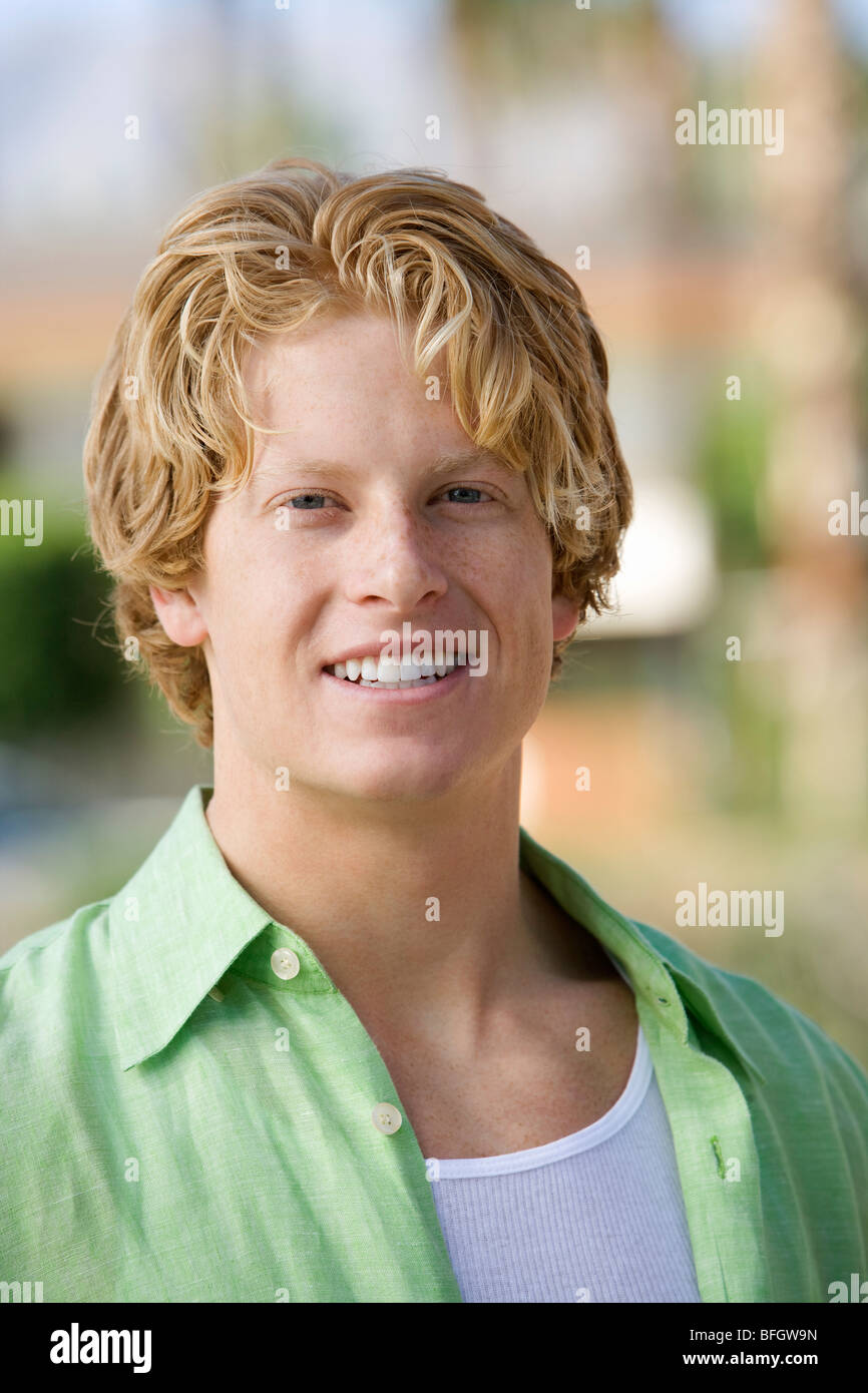 Young Man Smiling, Portrait Stock Photo - Alamy