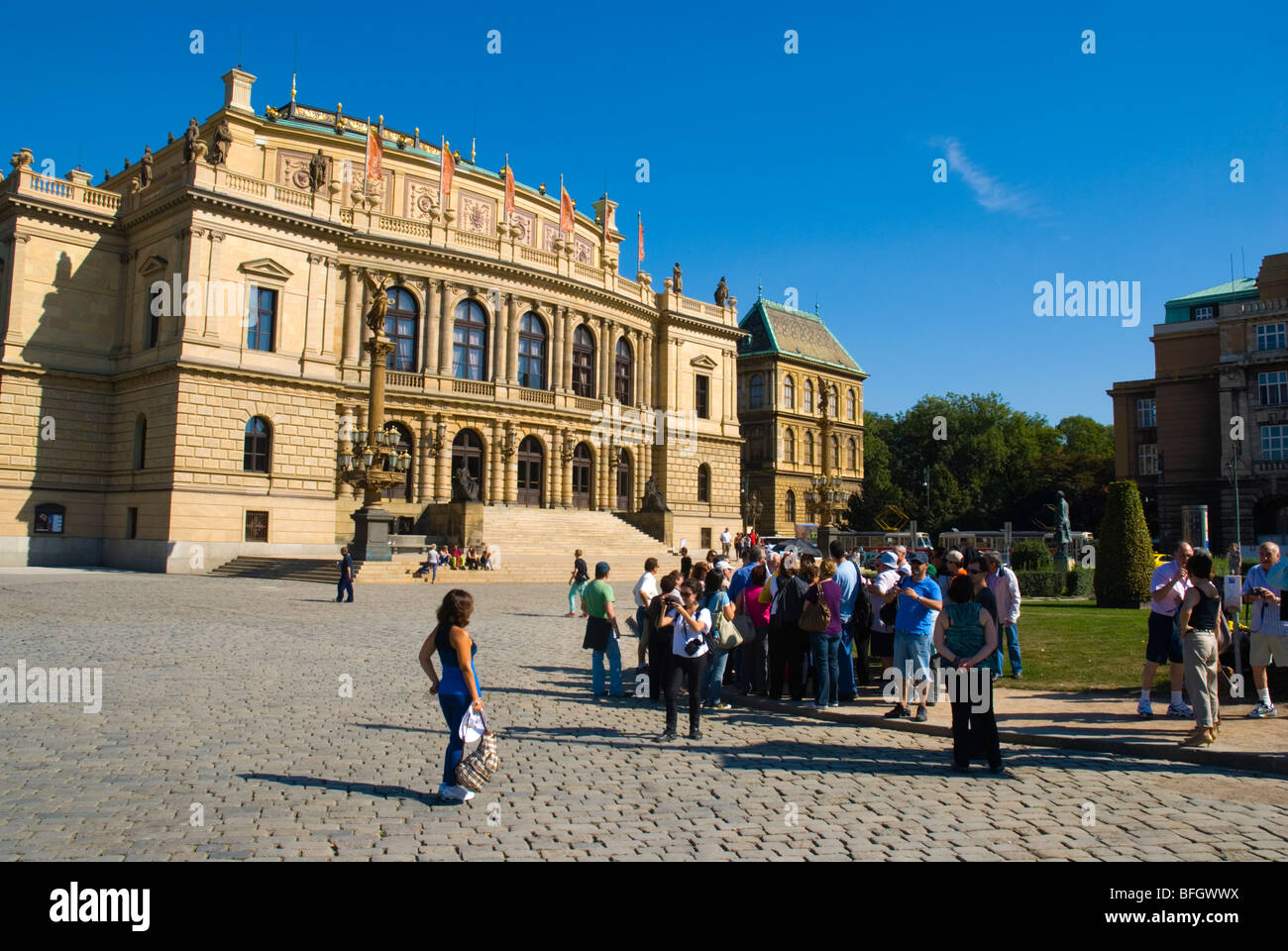 namesti Jana Palacha square with Rudolfinum in Prague Czech Republic ...