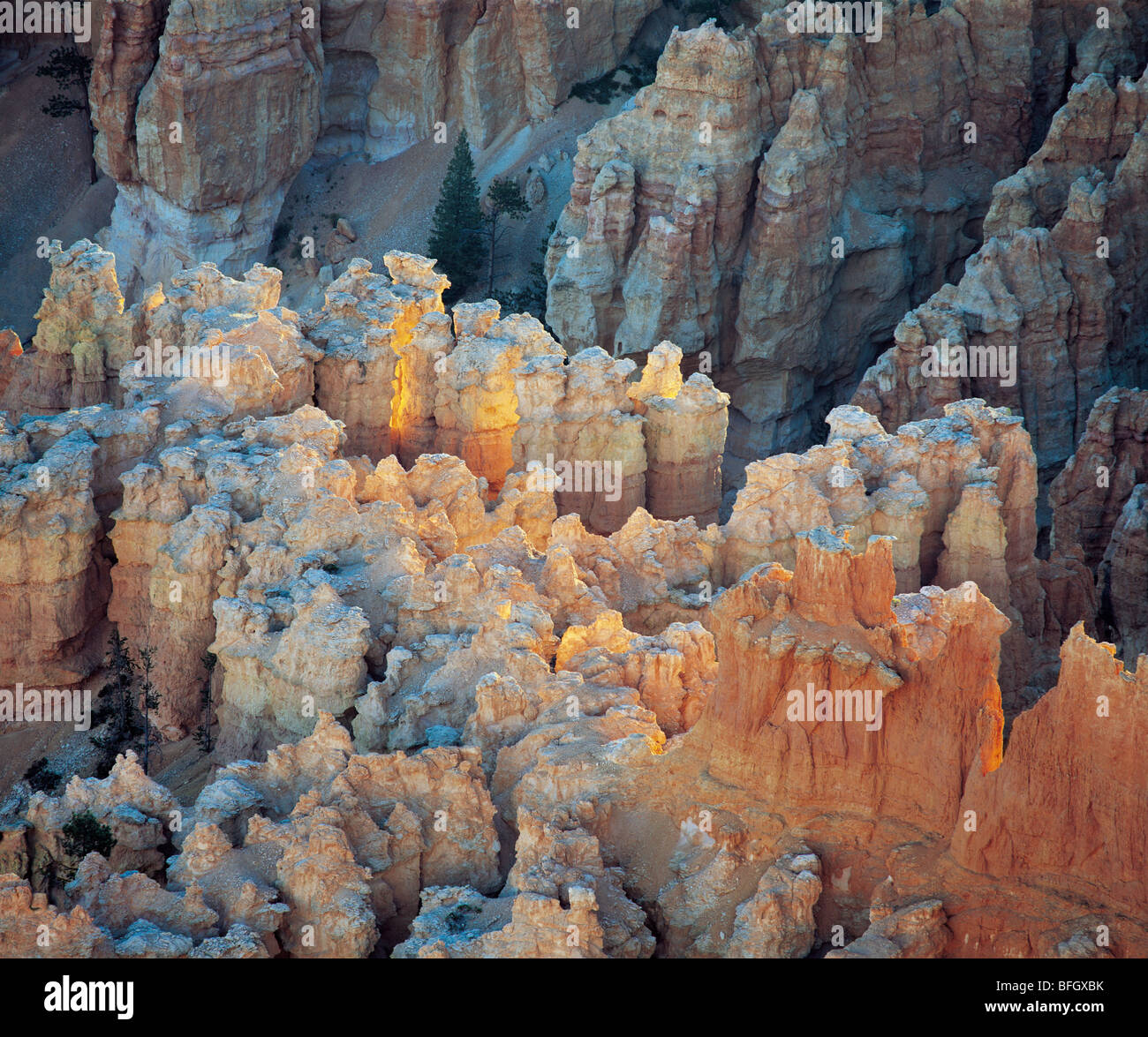Rugged rock formations, elevated view Stock Photo - Alamy