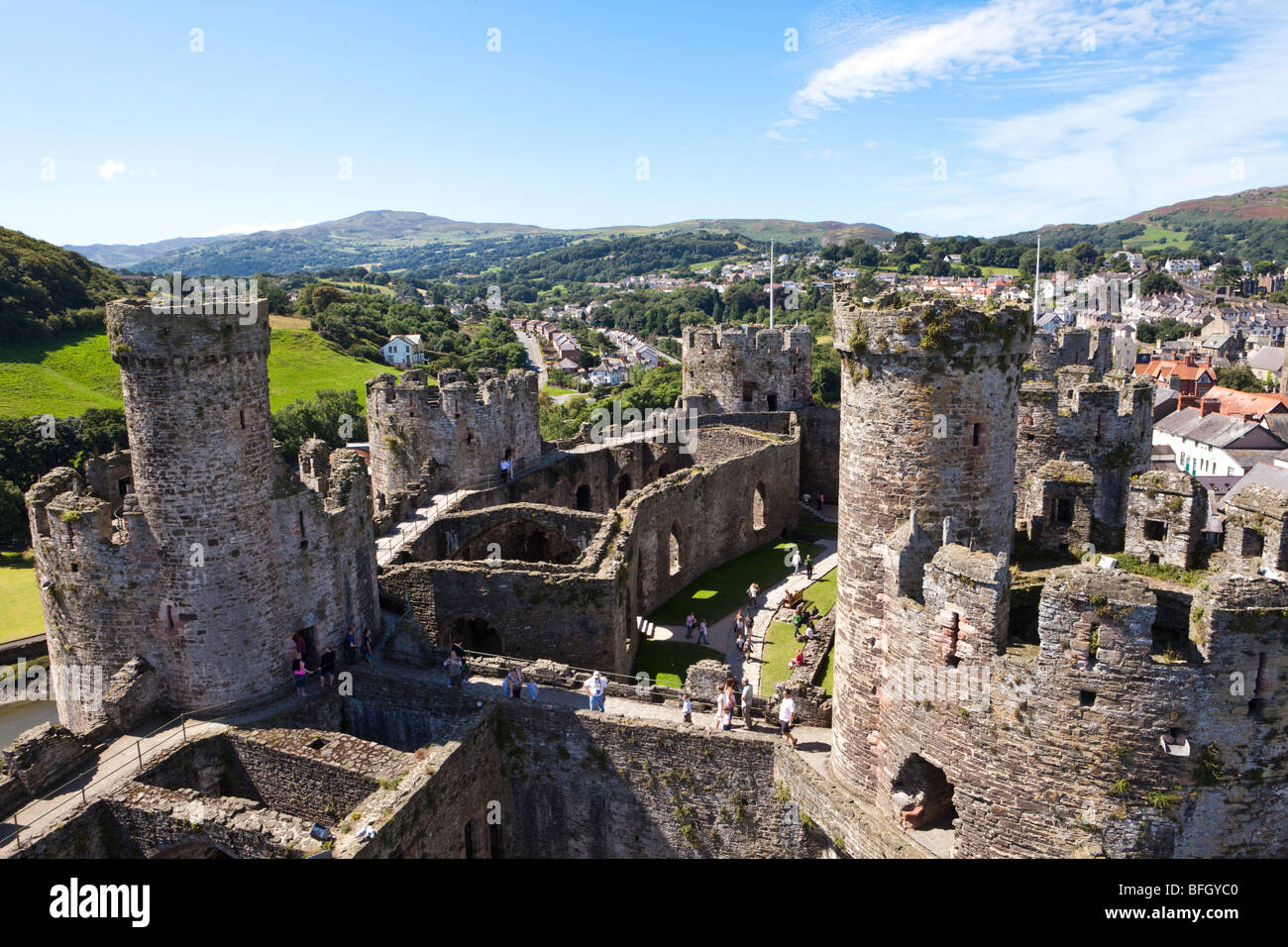 Conwy Castle Aerial Stock Photos & Conwy Castle Aerial Stock Images - Alamy
