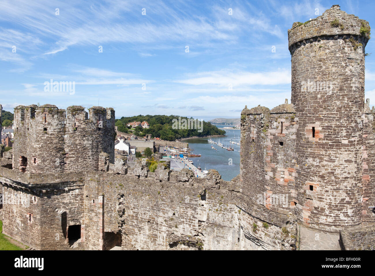 Conwy (Conway) Castle, Conwy, Wales Stock Photo - Alamy