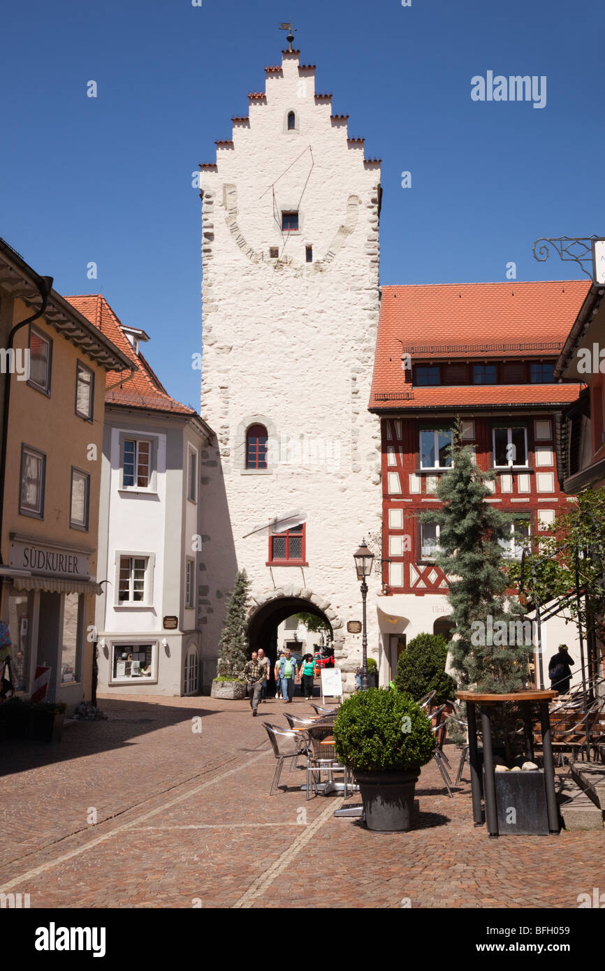 Marktstrasse, Markdorf, Baden-Wurttemberg, Germany. Old gateway and ...