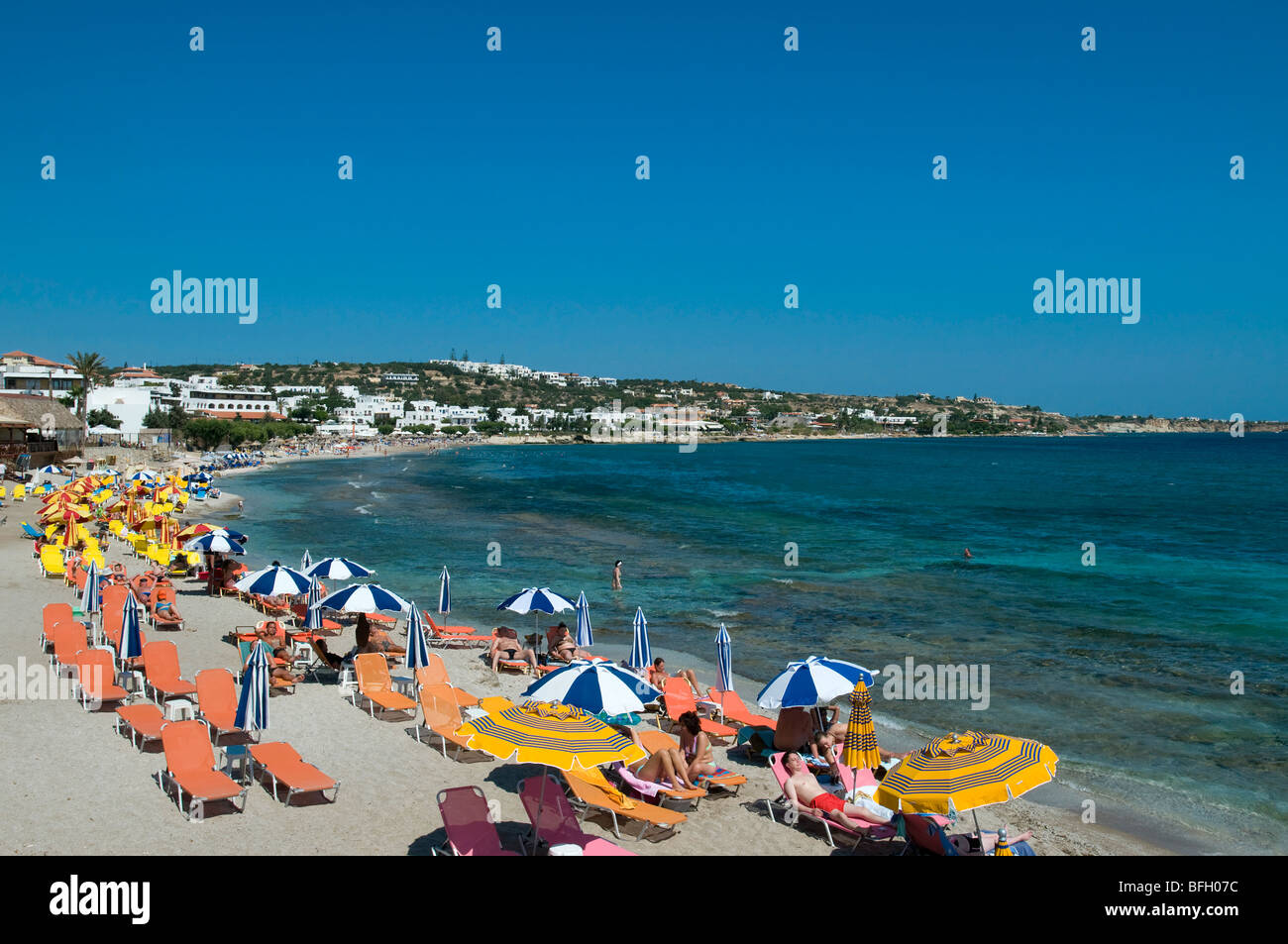 Hersonissos beach crete hi-res stock photography and images - Alamy