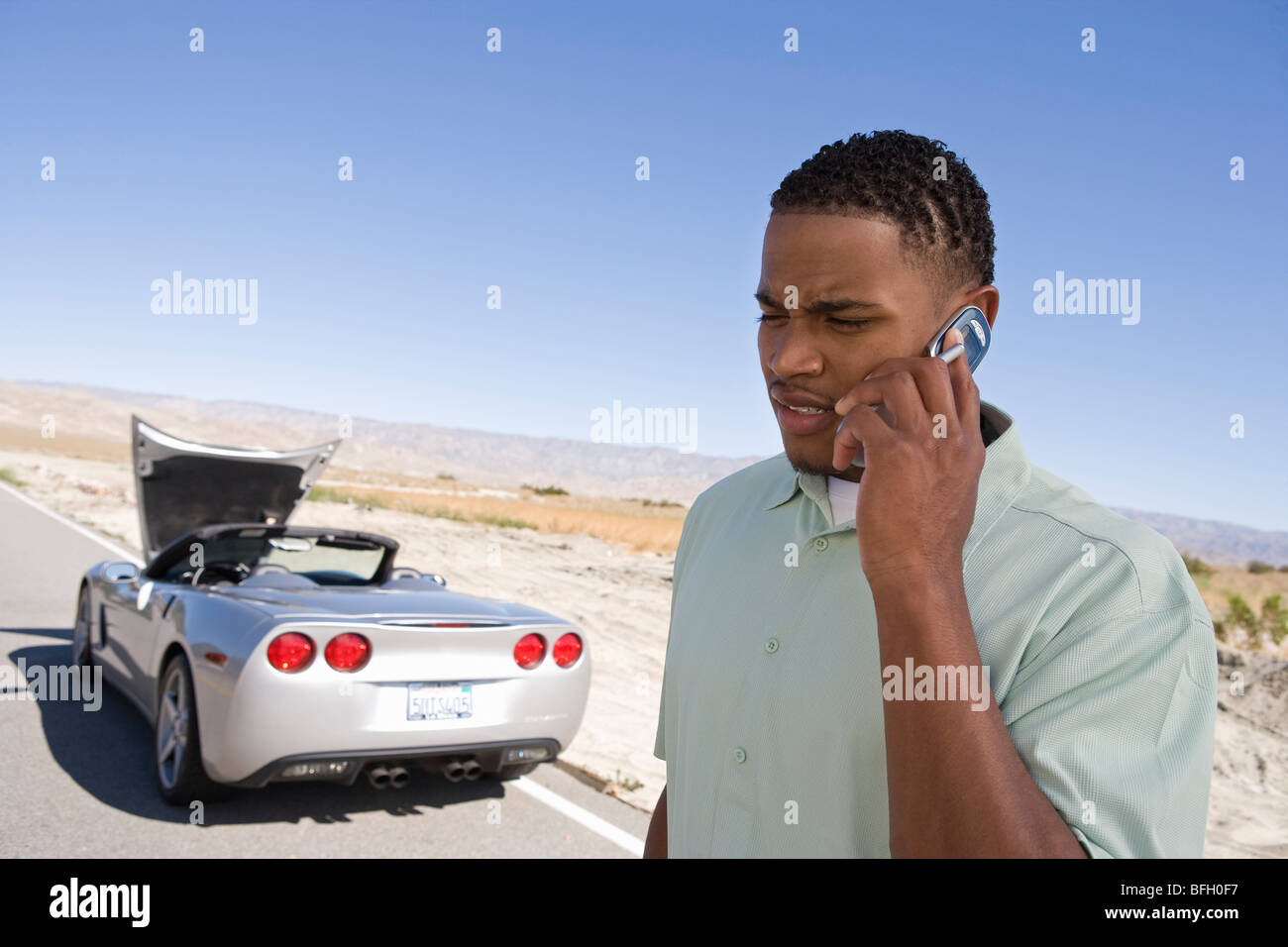Man Having Car Trouble Stock Photo - Alamy