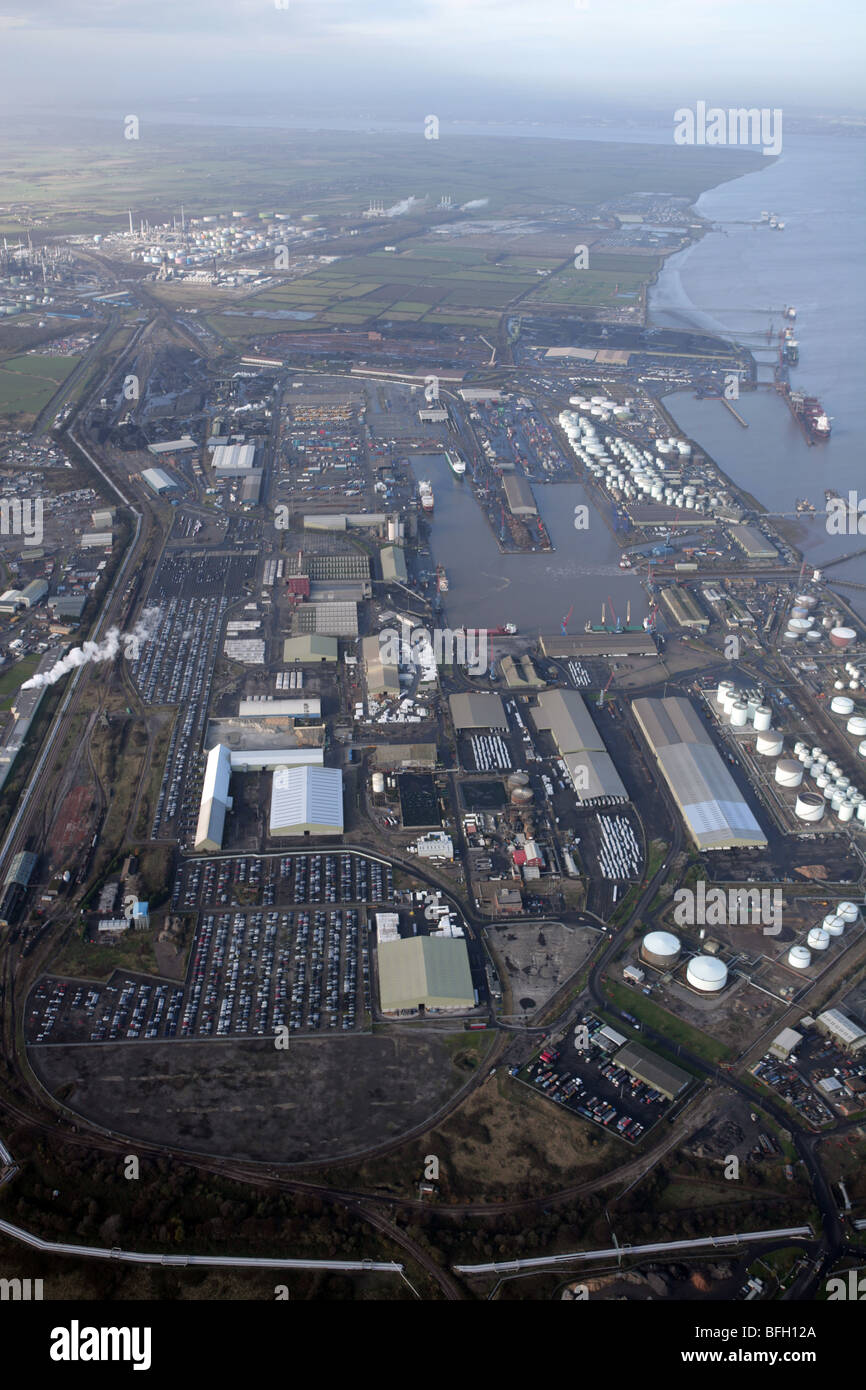 Aerial View of Immingham Dock uk Stock Photo - Alamy
