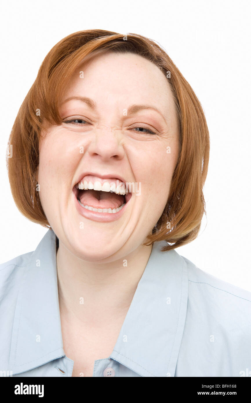 Mature woman laughing, portrait Stock Photo - Alamy