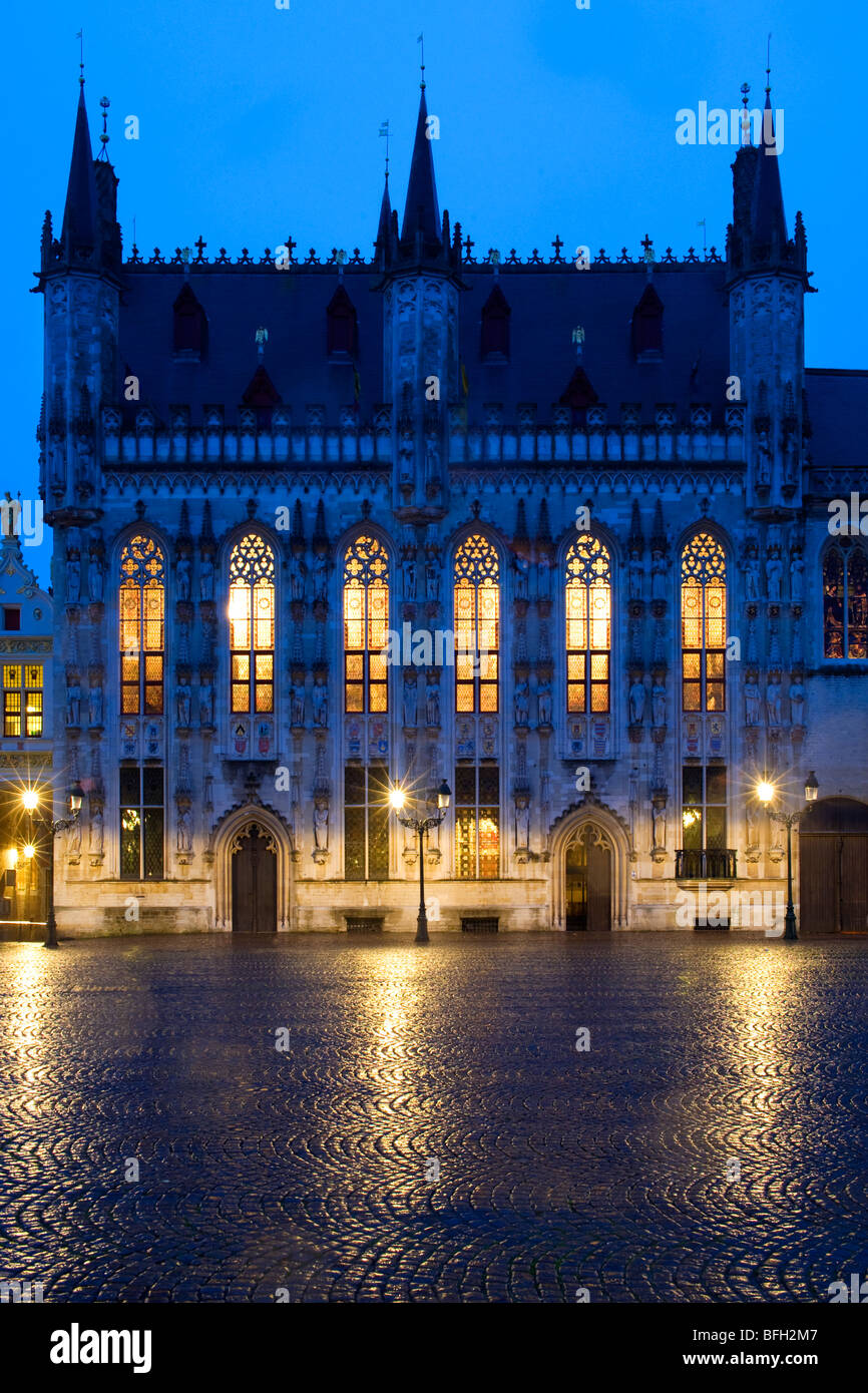 Stadhuis (1375), Town Hall, of of Bruges, Belgium Stock Photo - Alamy