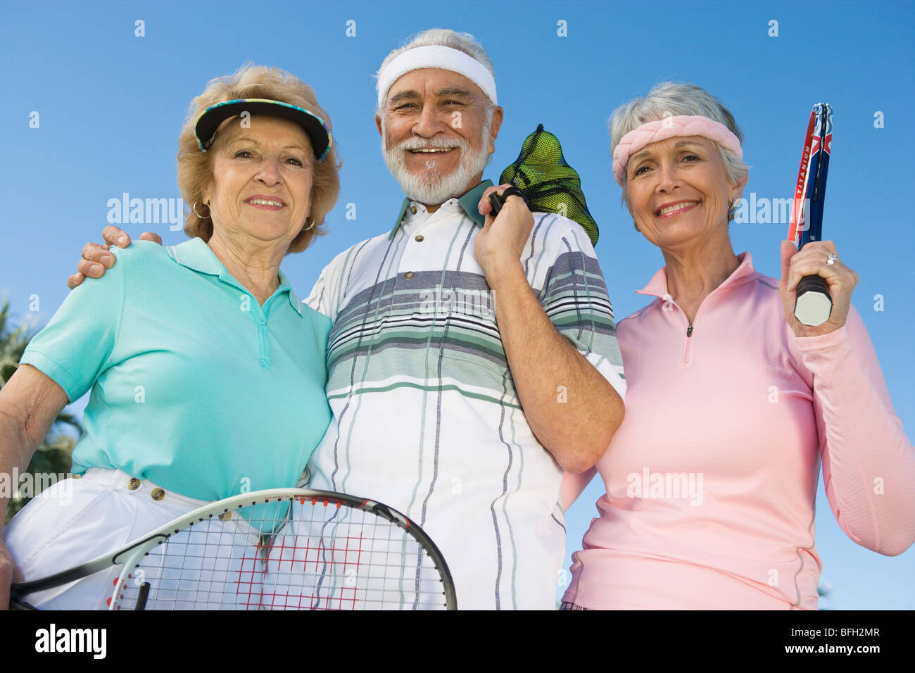 Three tennis players, portrait Stock Photo - Alamy