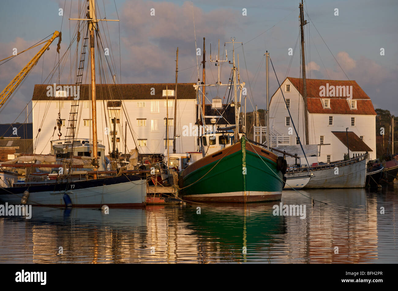 The historic waterfront and tide mill, Woodbridge, Suffolk, UK Stock ...