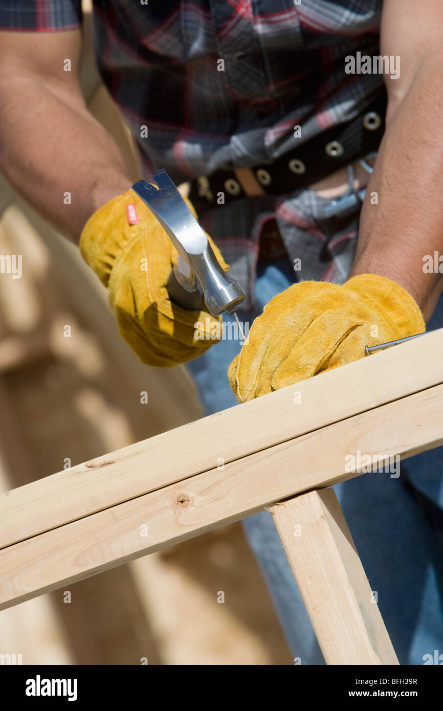 Mid section construction man hi-res stock photography and images - Alamy