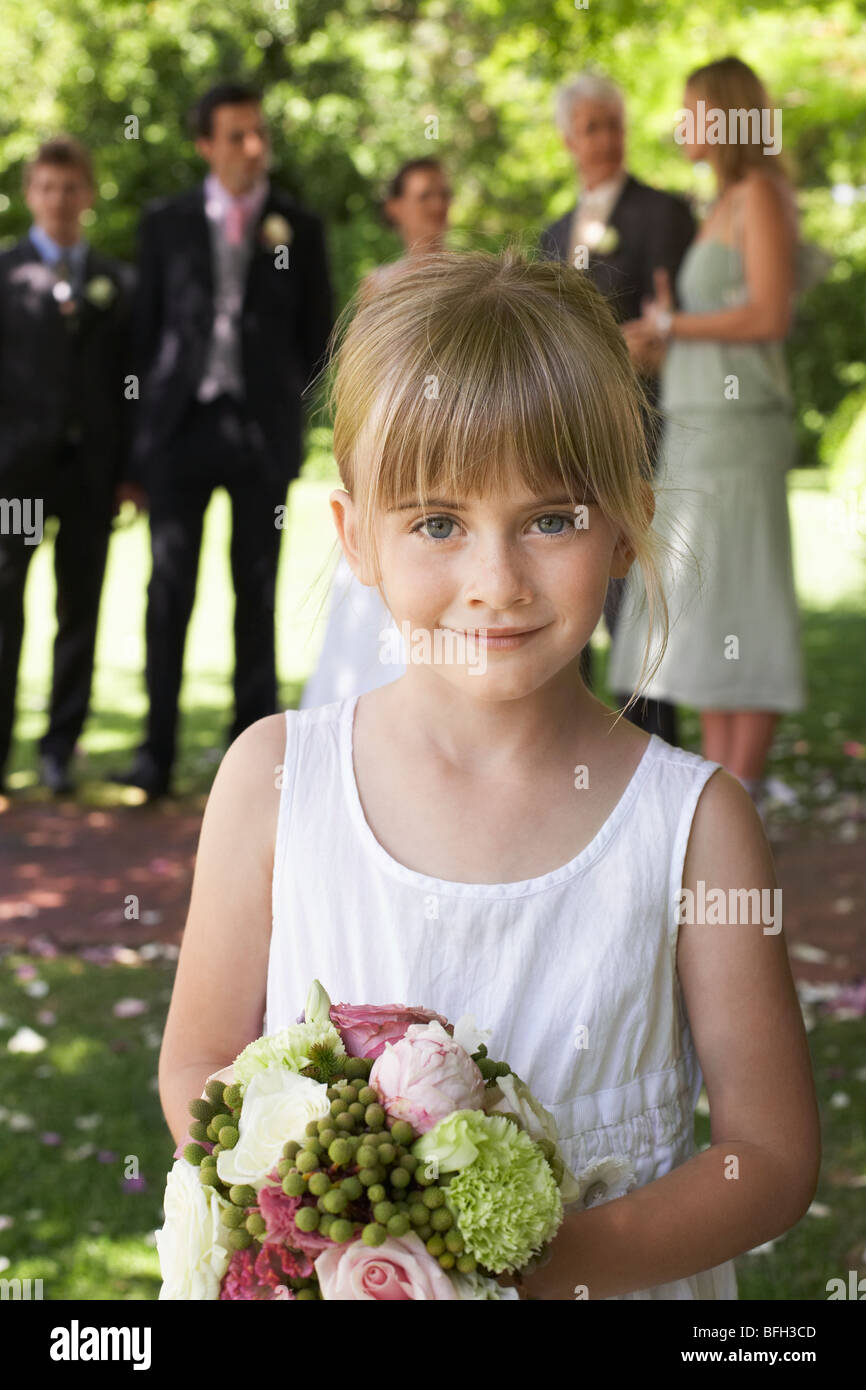 Flower Girl Outdoors Stock Photo - Alamy