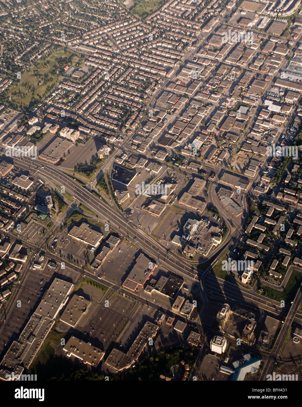 Eastern Montreal seen from above Stock Photo - Alamy