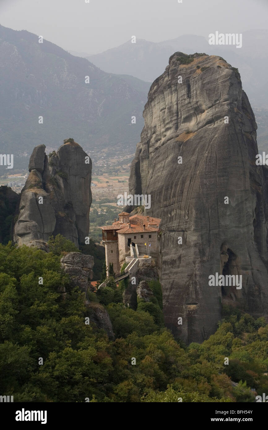 The cliff top Monasteries of the Meteora in Greece Stock Photo - Alamy