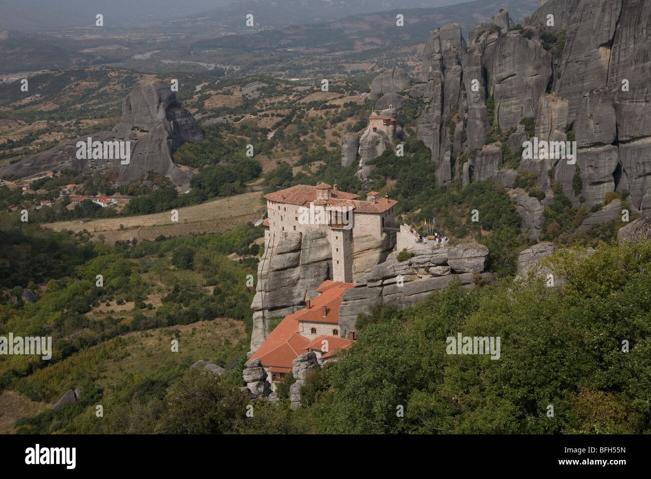 The cliff top Monasteries of the Meteora in Greece Stock Photo - Alamy