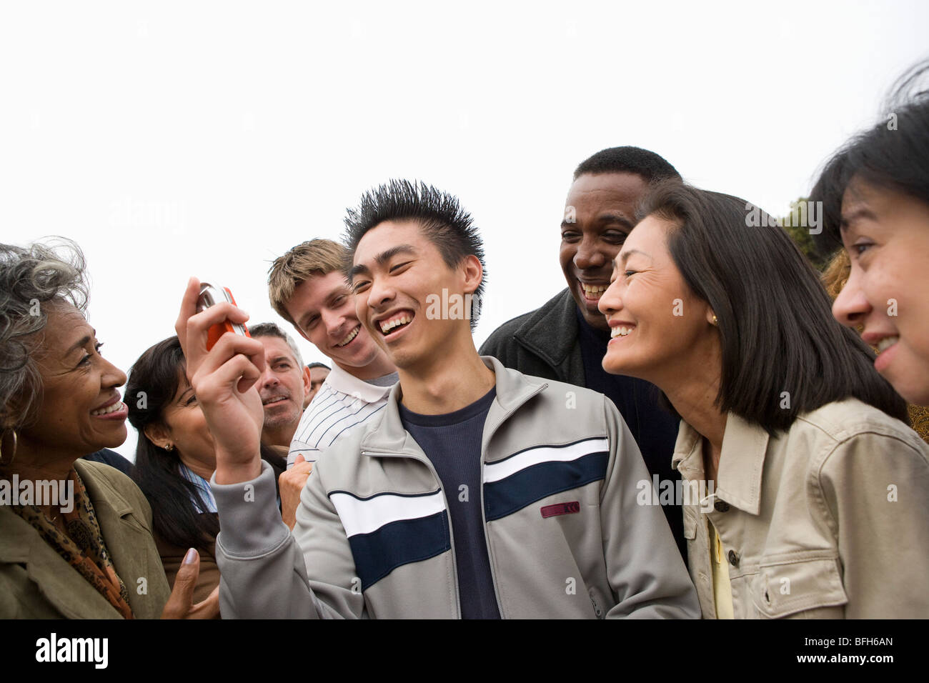 Crowd holding man hi-res stock photography and images - Alamy