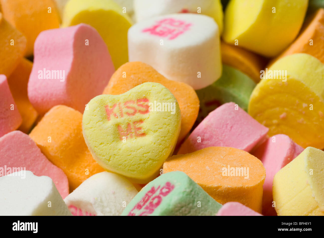 Valentines Day Candy Hearts Stock Photo - Alamy