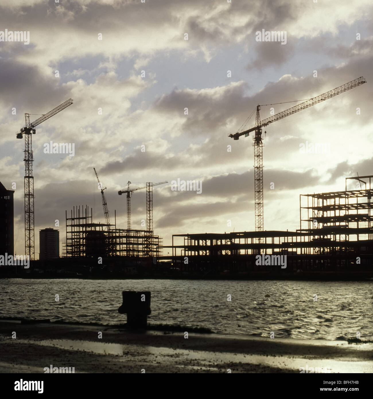 Steel framed buildings during construction Stock Photo - Alamy