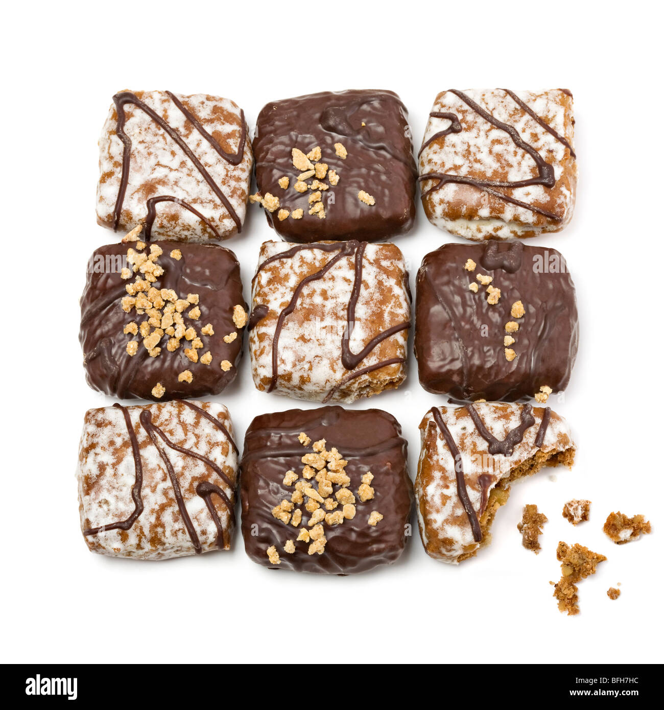 Baked gingerbread cookies in Cut Out Stock Images & Pictures - Alamy