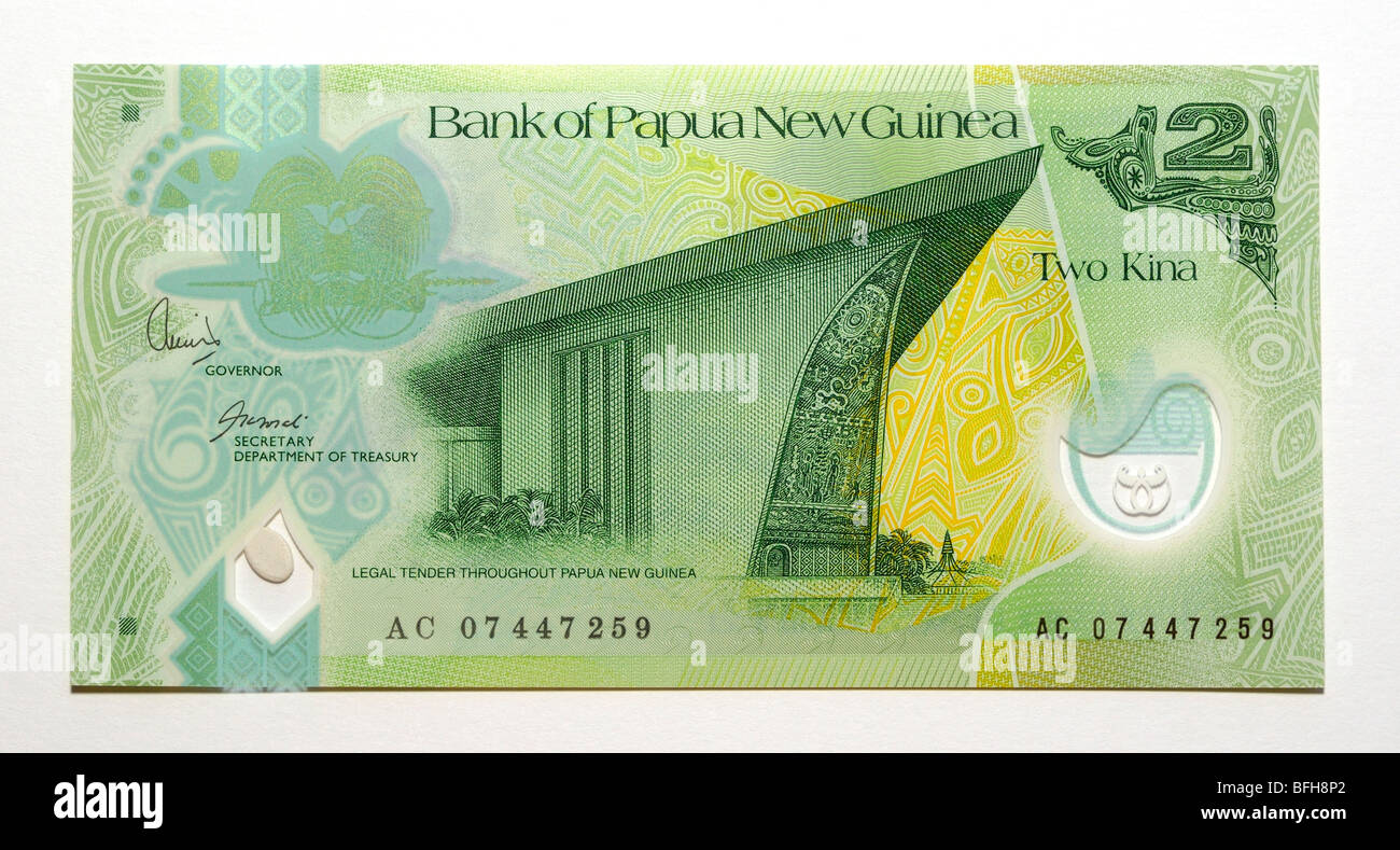 Papua New Guinea 2 Two Kina Bank Note Stock Photo - Alamy