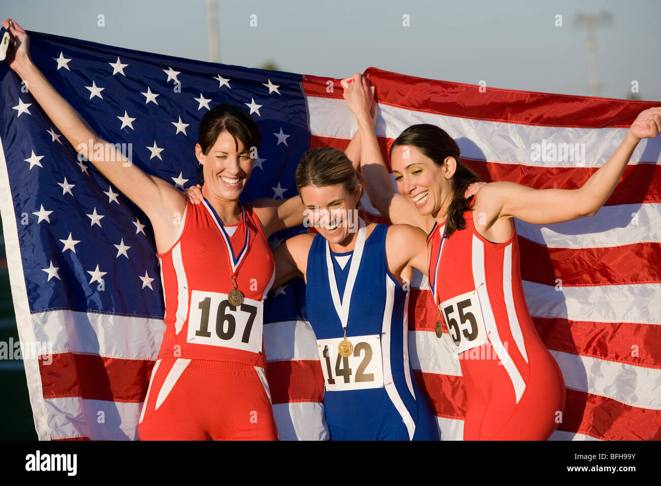 Female athletes team celebrating hi-res stock photography and images ...