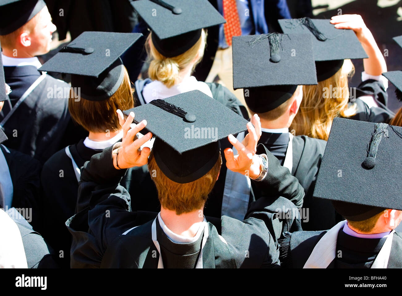 UNIVERSITY STUDENTS ON GRADUATION DAY UK Stock Photo - Alamy