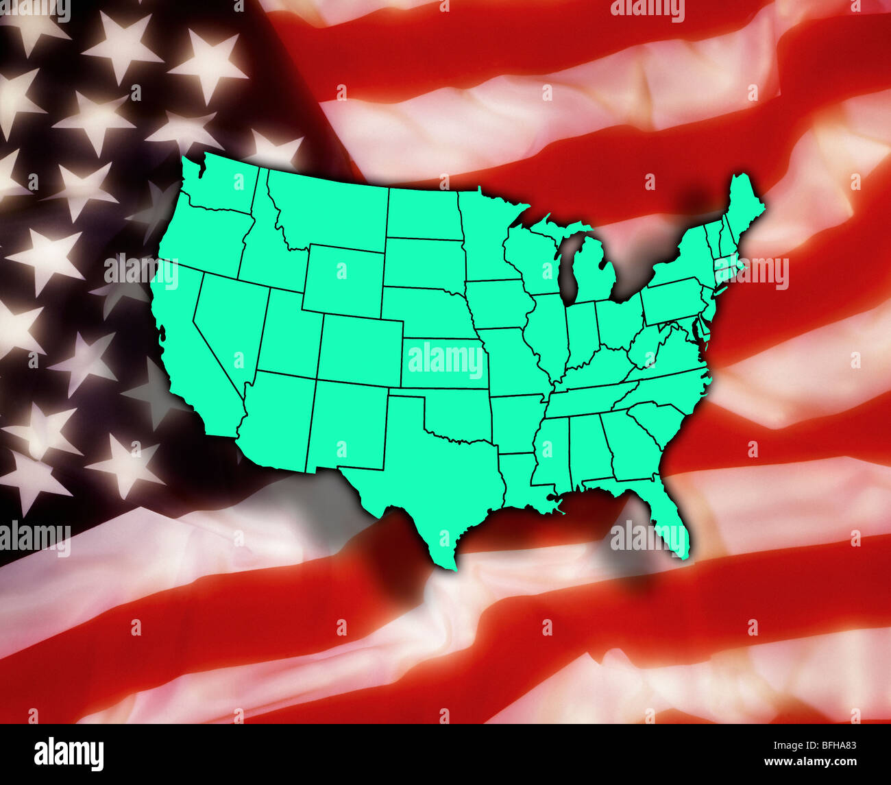 United states america map hi-res stock photography and images - Alamy