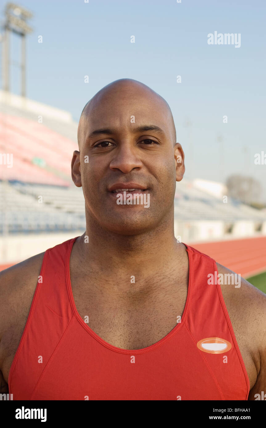 Male athlete at stadium Stock Photo - Alamy