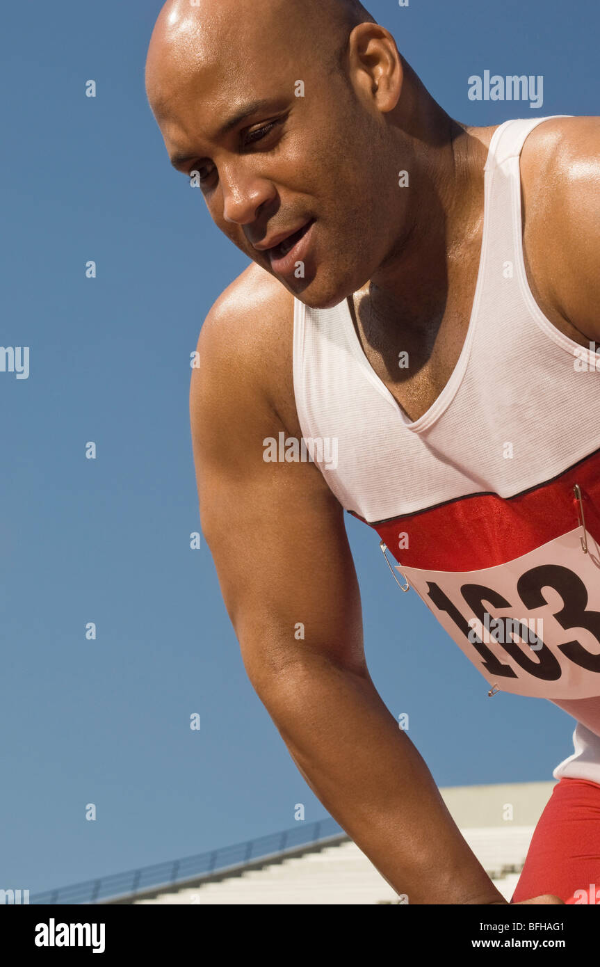 Runner on a track Stock Photo - Alamy