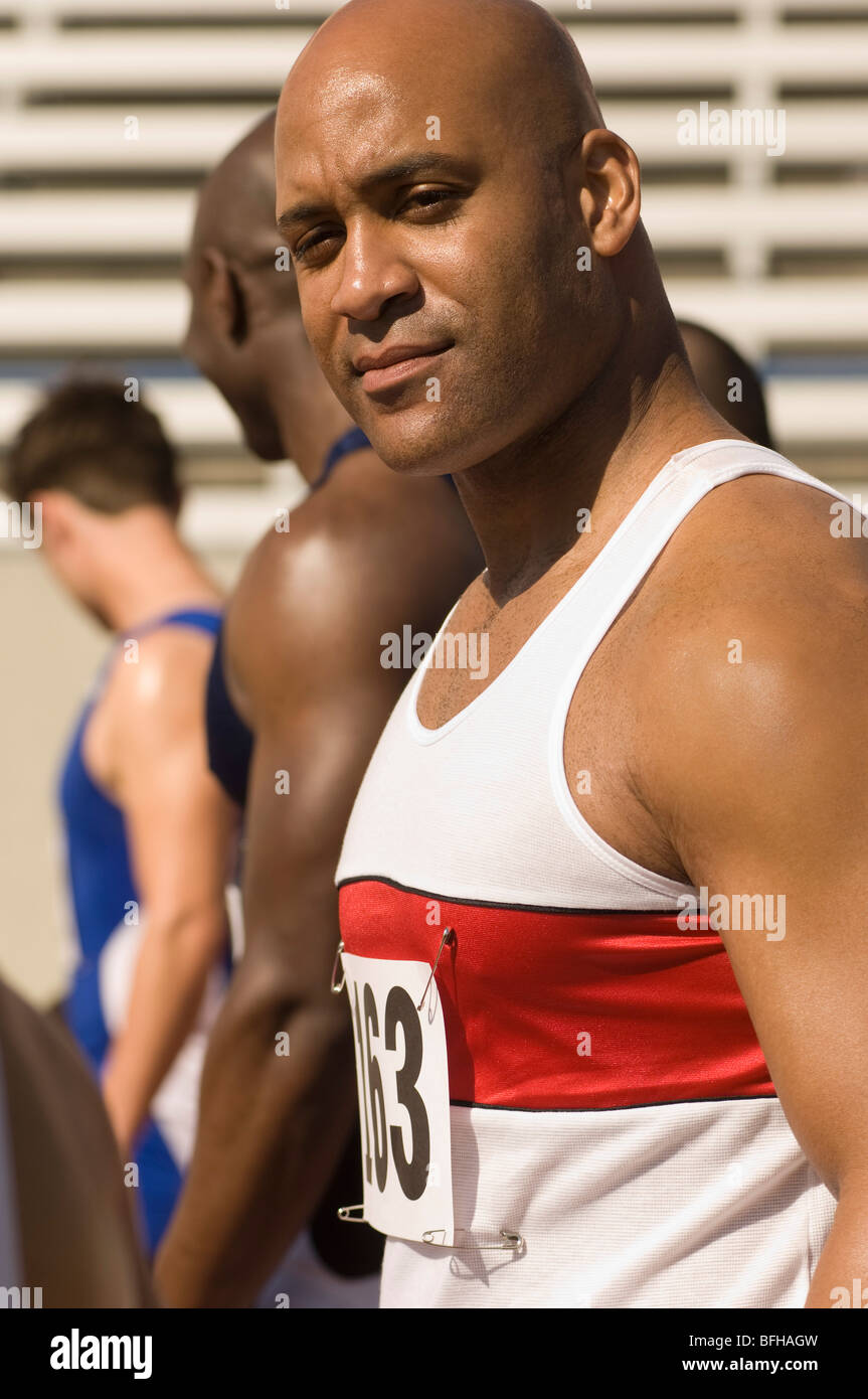 Runners standing on track at hi-res stock photography and images - Alamy