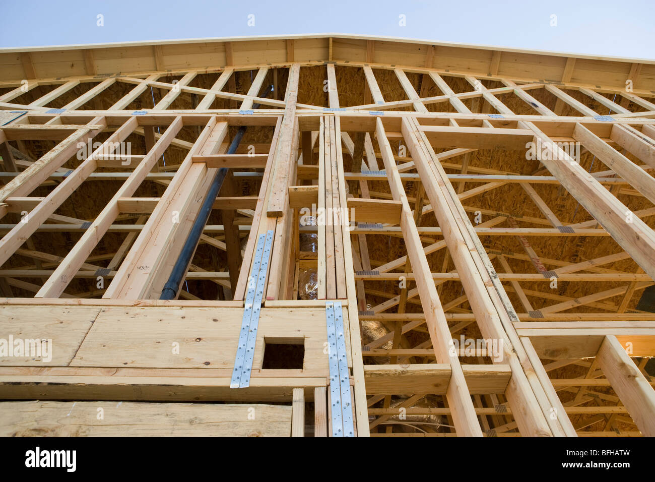 Incomplete house on construction site Stock Photo - Alamy
