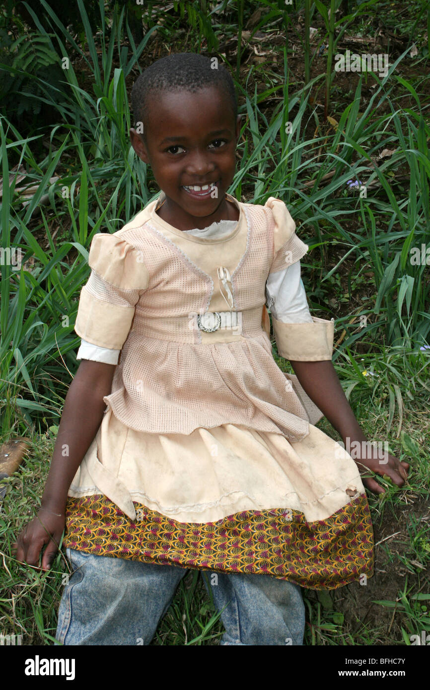 Young Chagga Tribe Girl In Nkuu Ndoo Village, Kilimanjaro Foothills ...