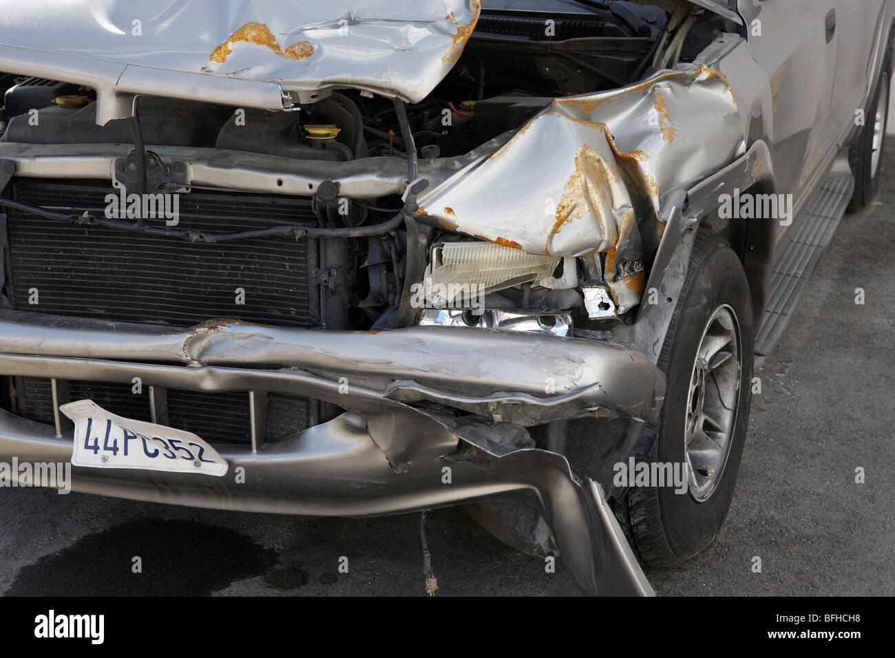 Close-up of damaged car Stock Photo - Alamy
