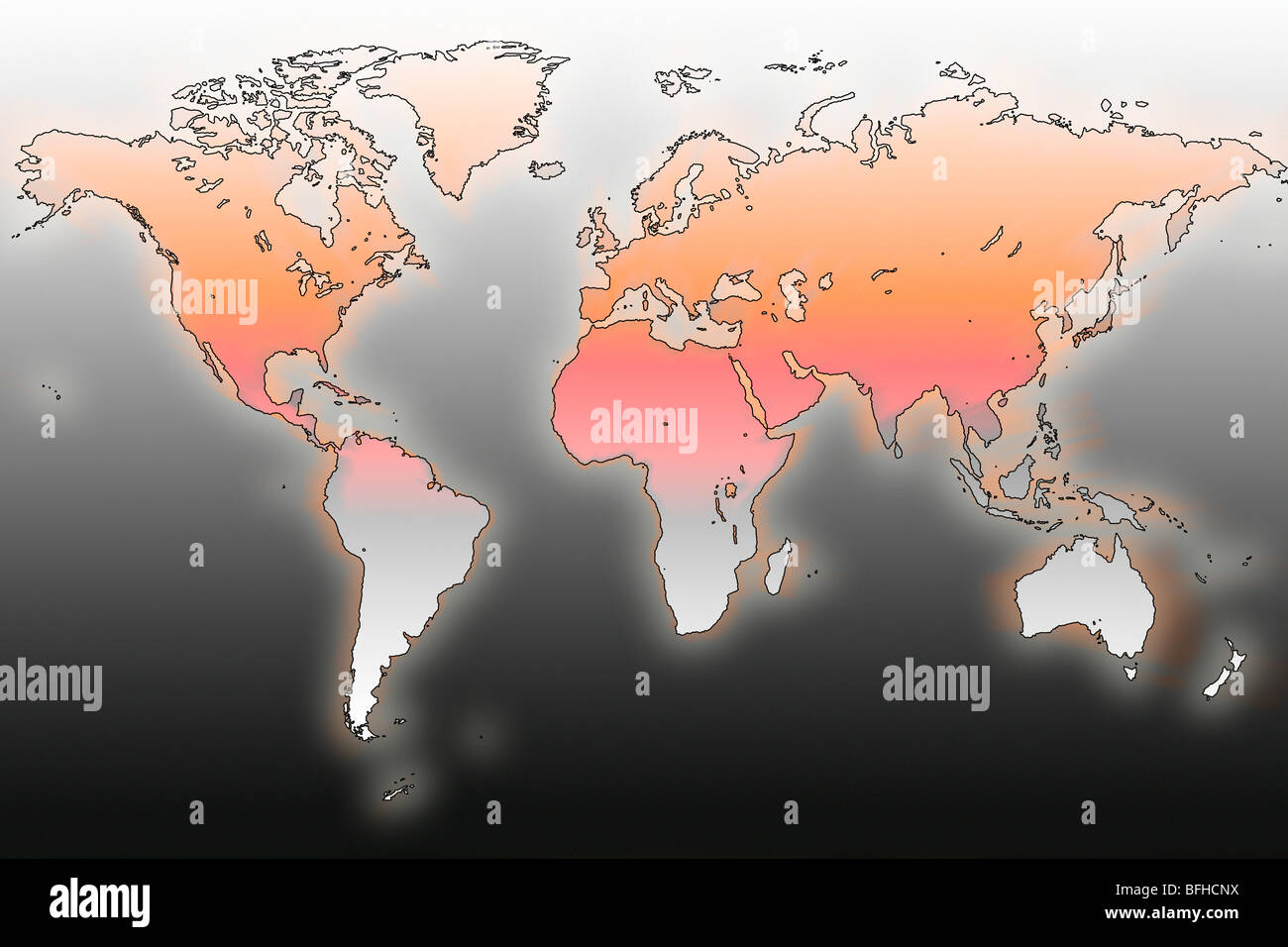Map of the world projection globe hi-res stock photography and images ...