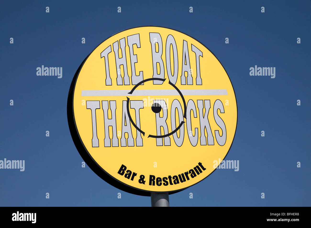 The Boat that Rocks bar & restaurant sign by Portland Marina, Portland ...