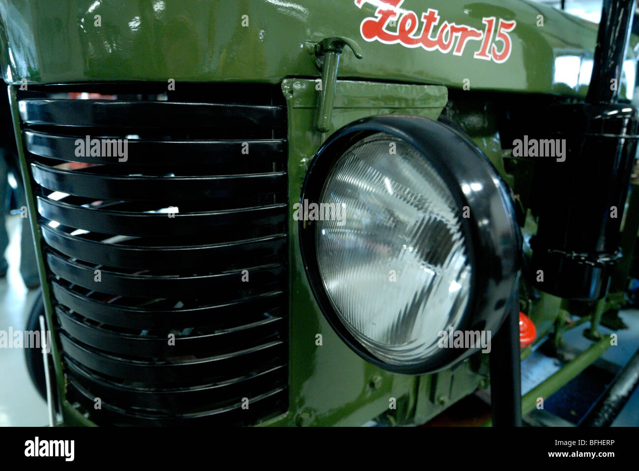 Vintage tractor engine close up Stock Photo - Alamy