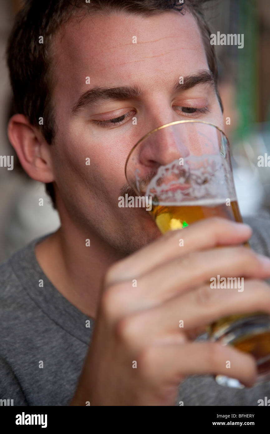 German man drinking beer hi-res stock photography and images - Alamy