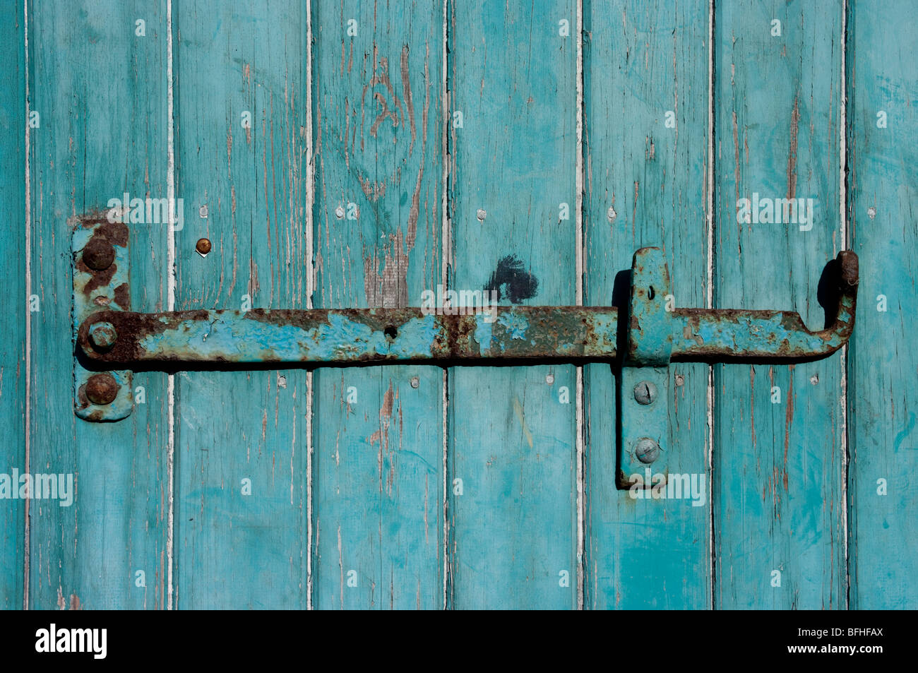 Blue lock on door hi-res stock photography and images - Alamy