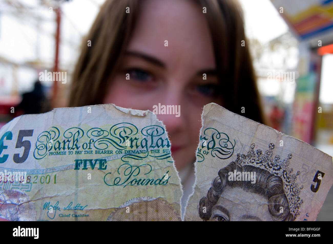 europe, uk, england, money torn Stock Photo - Alamy