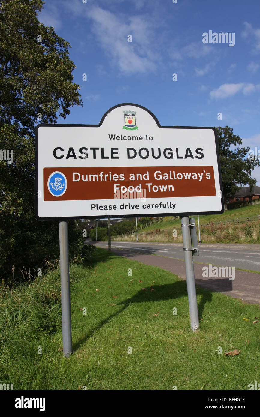 Welcome to Castle Douglas Dumfries and Galloway's food town sign ...