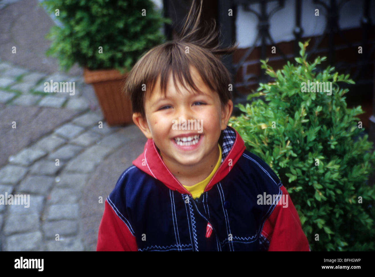 happy grin fun cute child girl female lass young youth teen kid ...