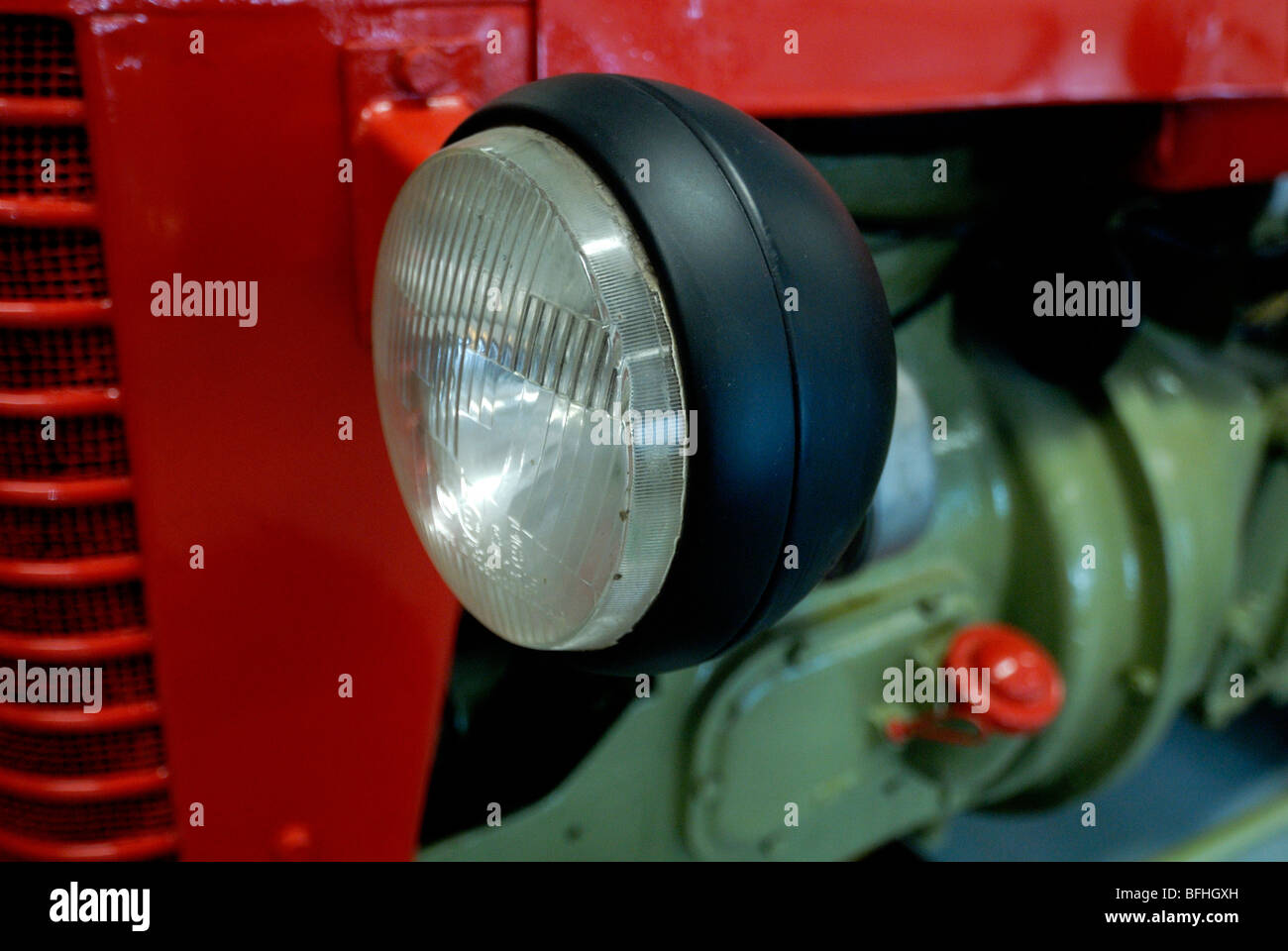 Vintage tractor engine close up Stock Photo - Alamy