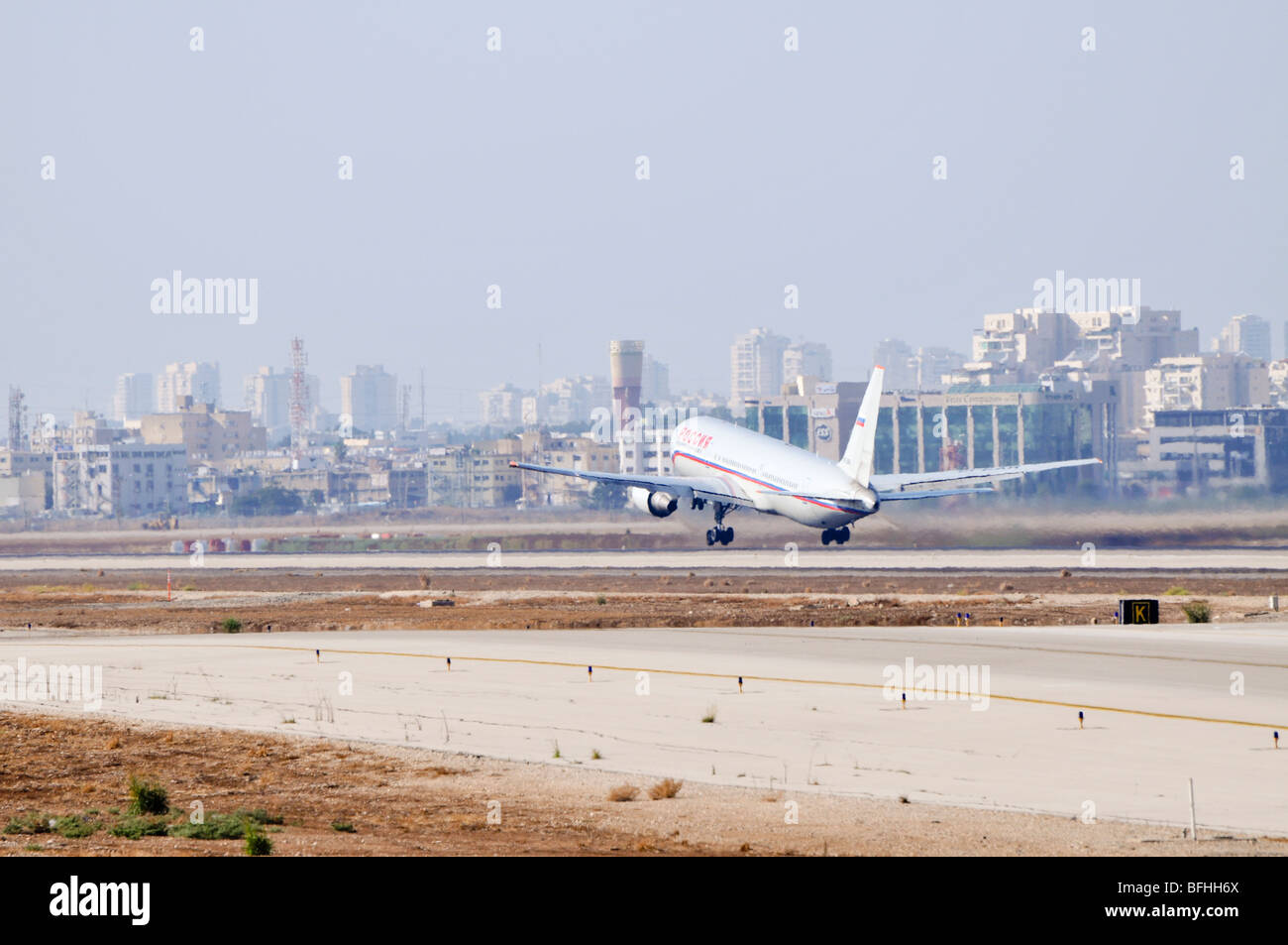Israel, Ben-Gurion international Airport Rossiya passenger jet ready ...