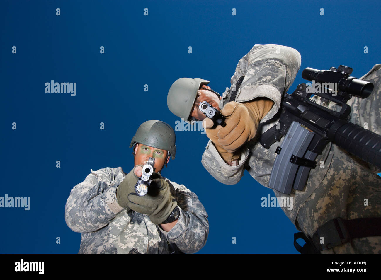 Man Aiming Gun Camera High Resolution Stock Photography and Images - Alamy